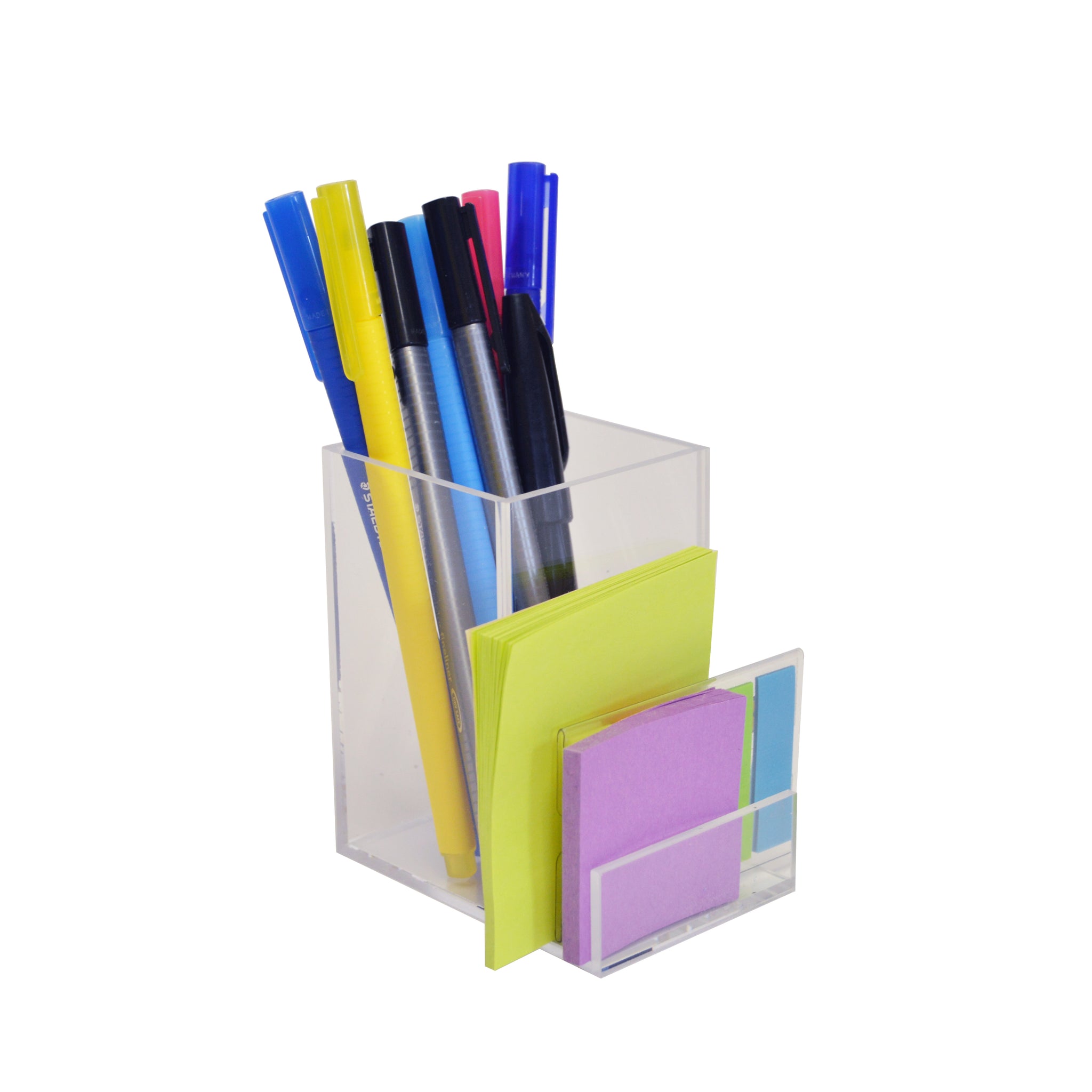 Desk Organizer | Pen Stand With Sticky Note Holder | PWD Acrylic Products