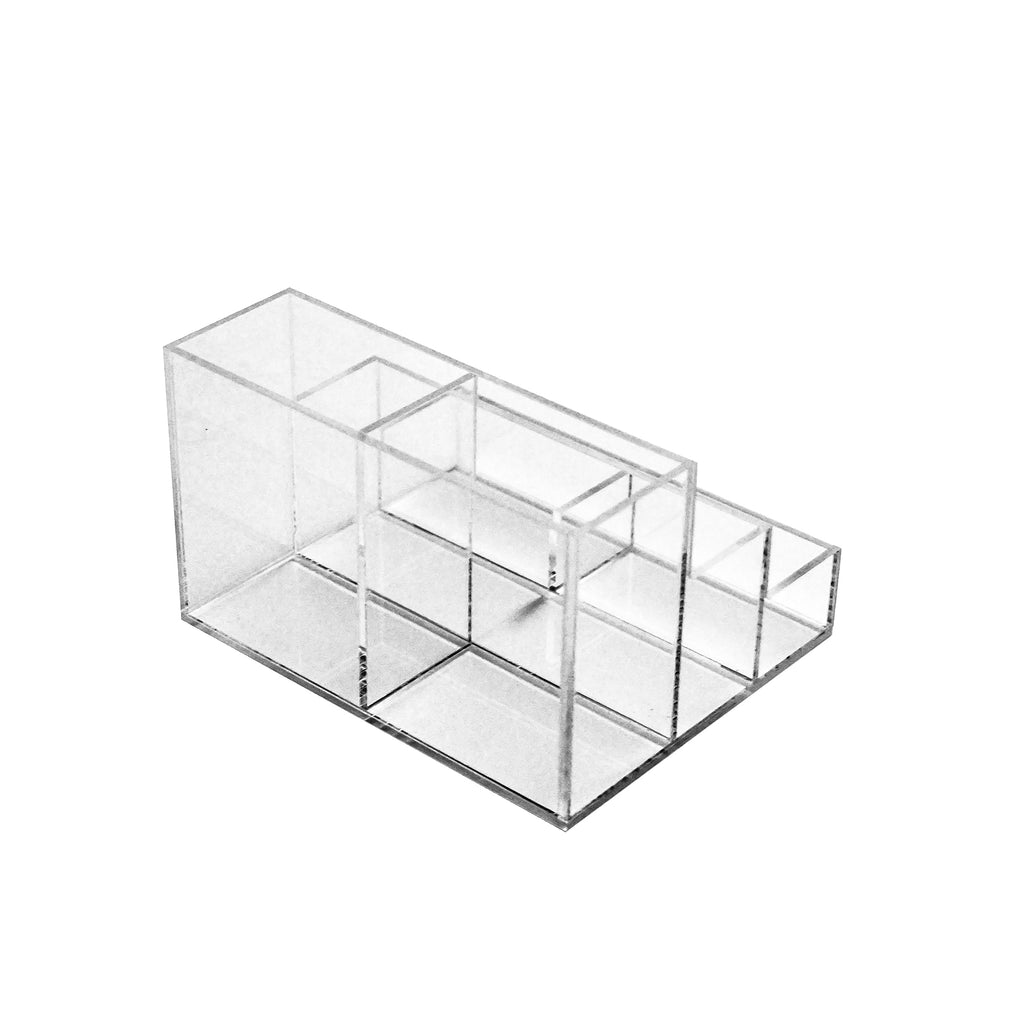 5-Compartment Clear Acrylic Desk Organizer | Clear Acrylic Desk Accessories